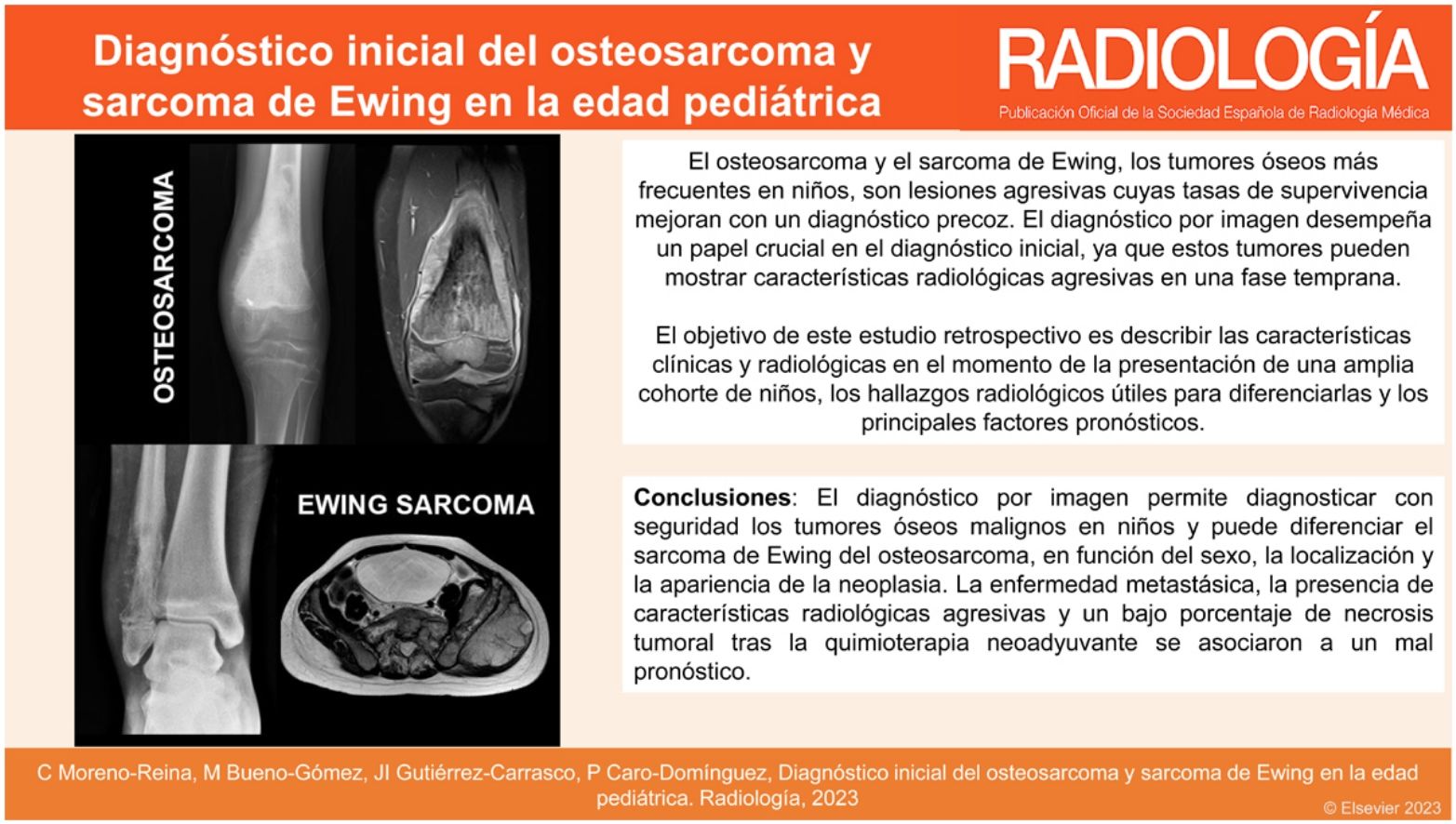 Diagnóstico inicial del osteosarcoma y sarcoma de Ewing en la edad ...