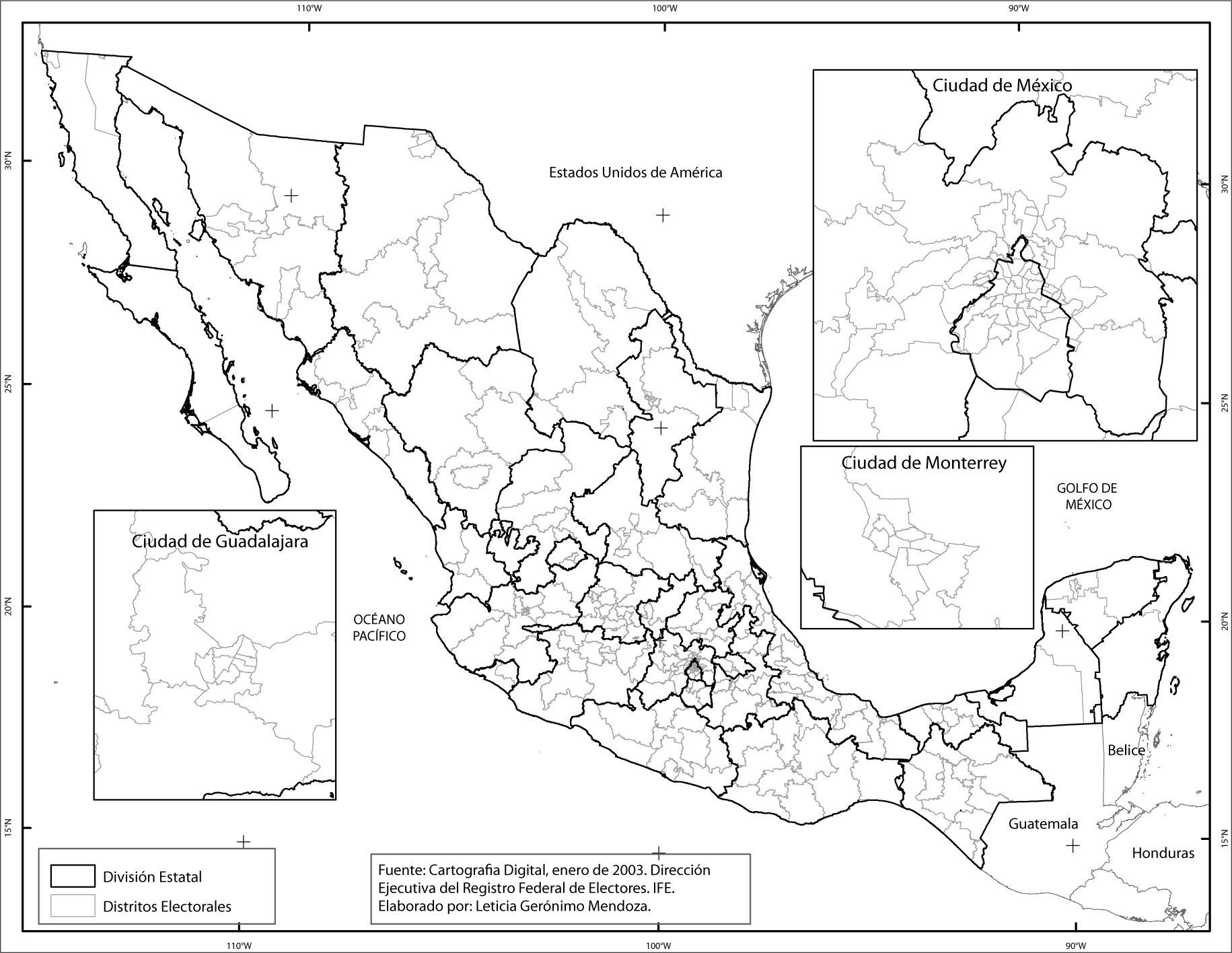 Evolución territorial de los distritos electorales federales ...
