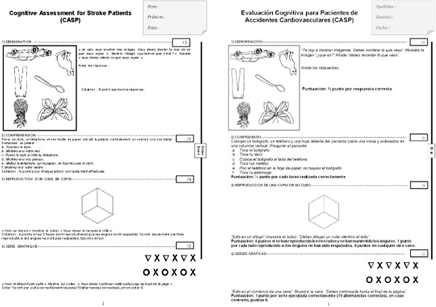 Traducción y adaptación cultural de: THE COGNITIVE ASSESSMENT SCALE FOR ...