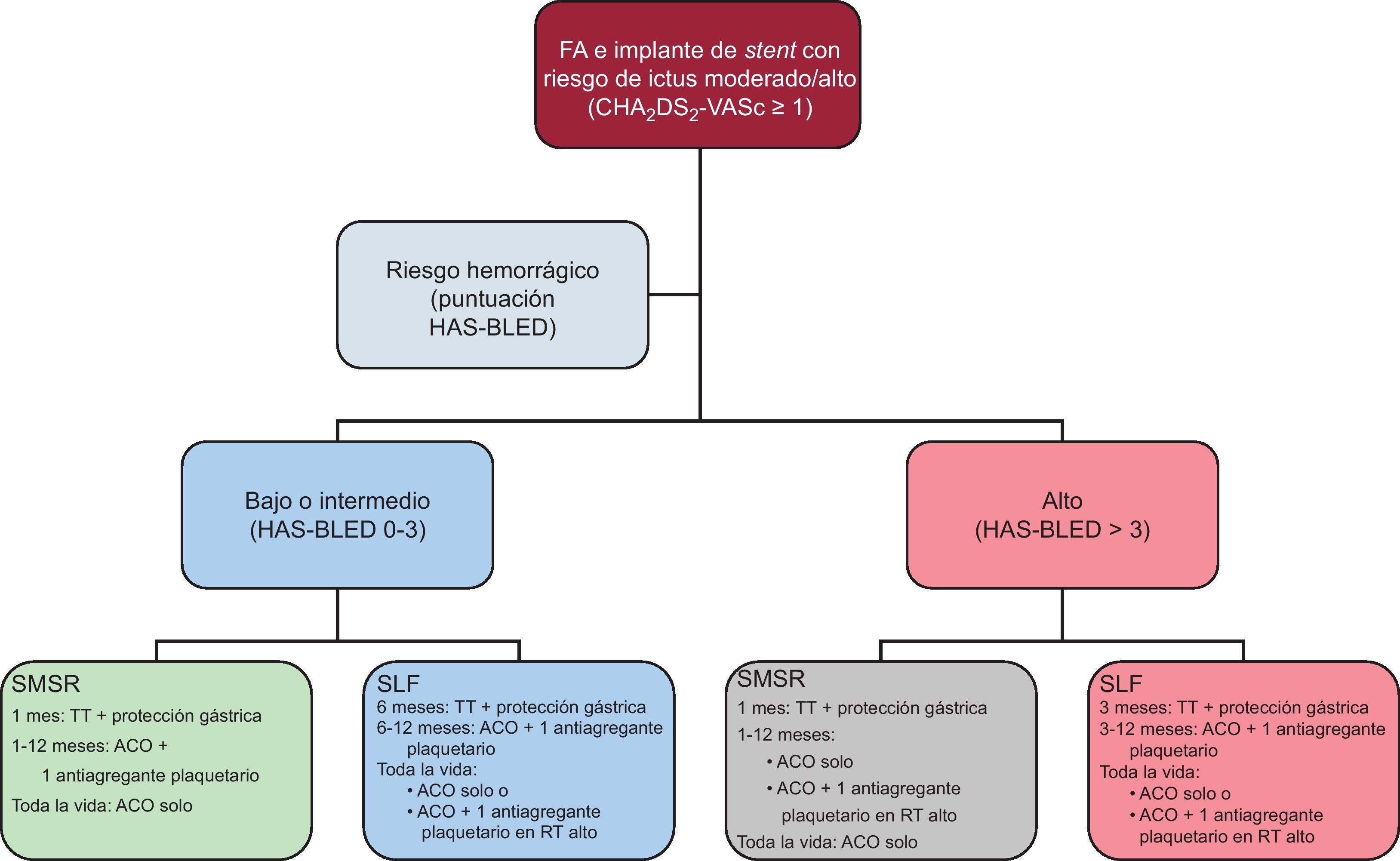 Tratamiento antitrombótico y tipo de stent en pacientes con fibrilación ...