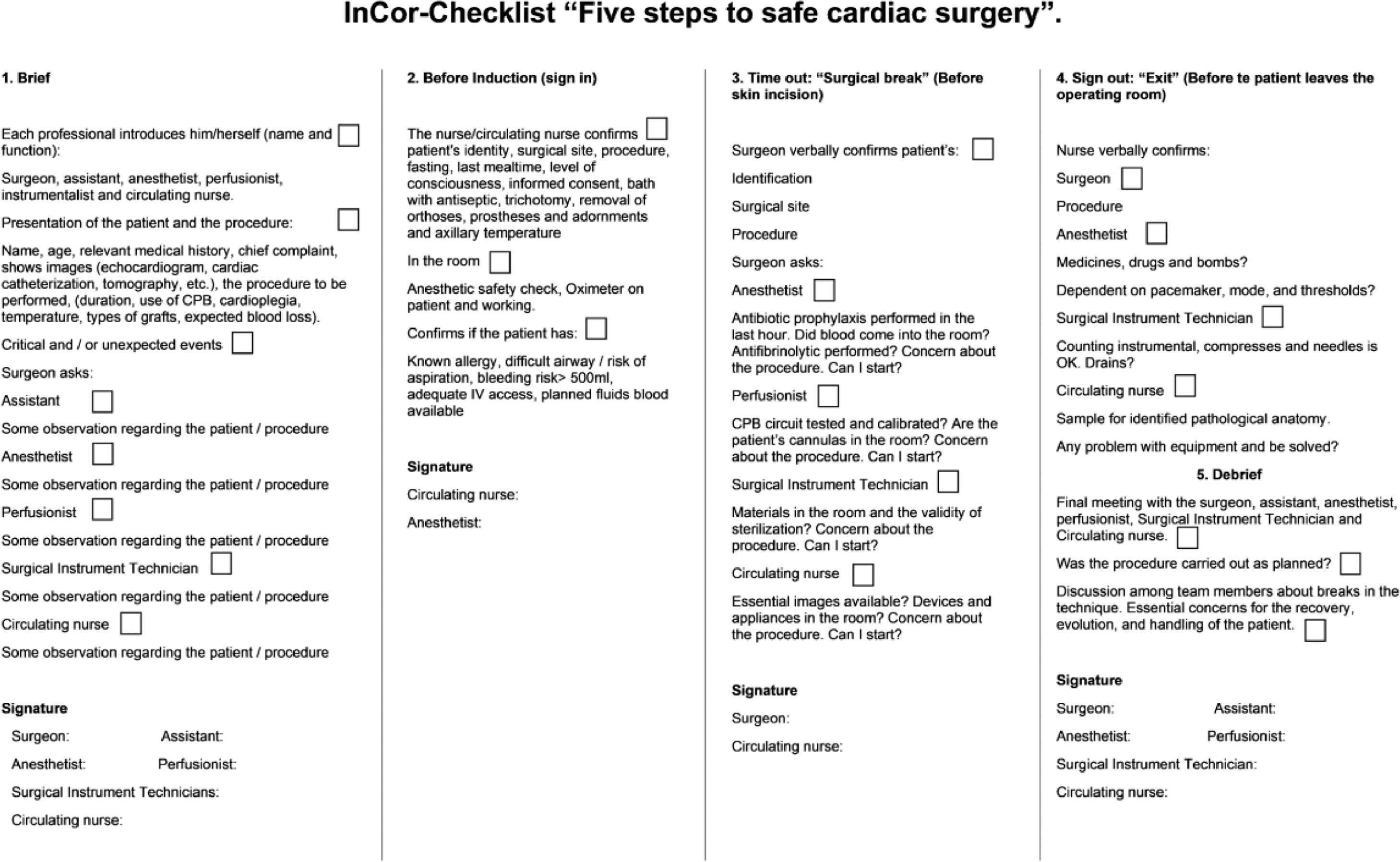 Adherence to the cardiac surgery checklist decreased mortality at a ...