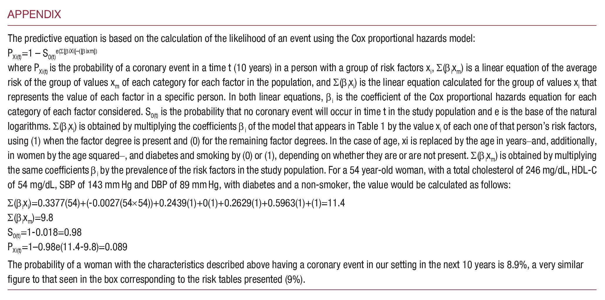 Adaptation of the Framingham-Wilson Coronary Risk Equation for the ...