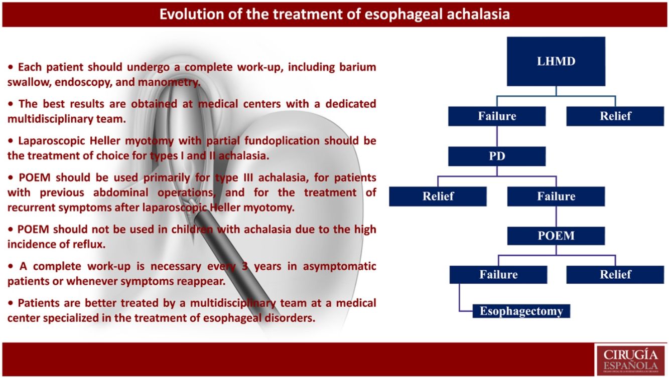The evolution of the treatment of esophageal achalasia. Chronicle of a ...