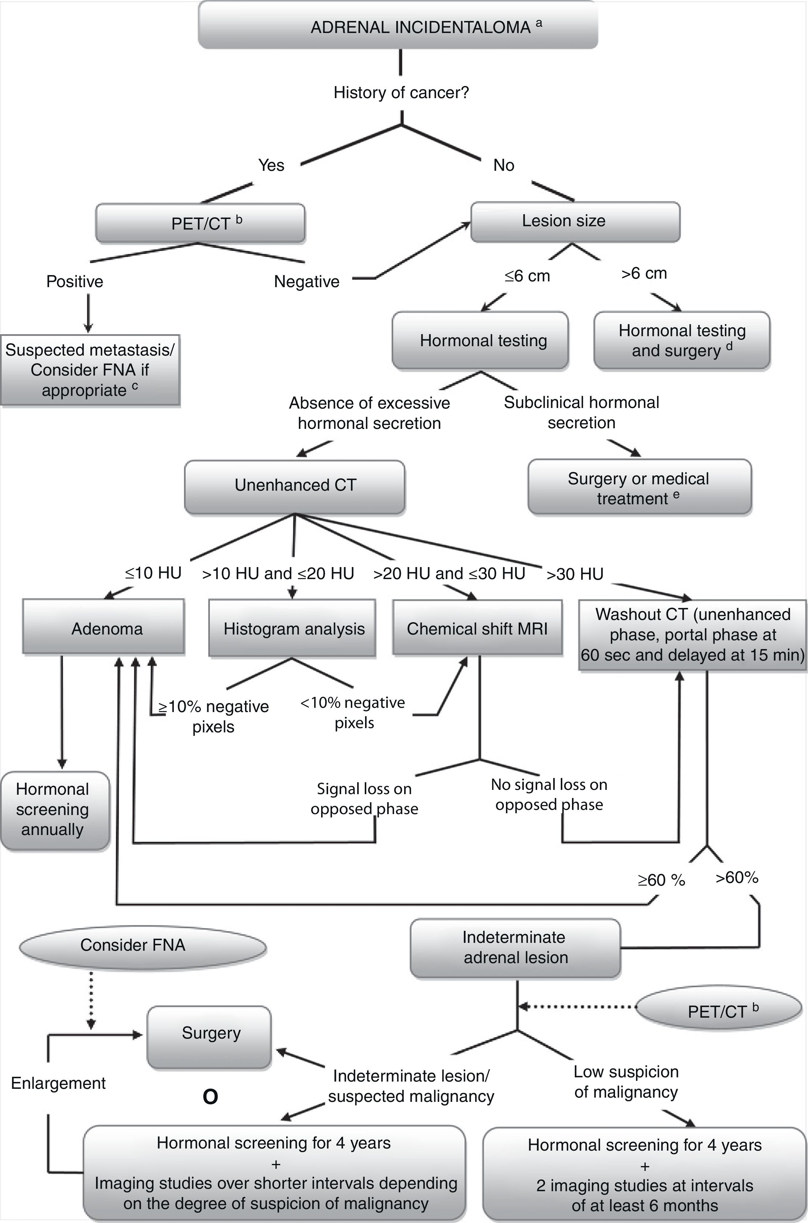 Diagnosis and management of adrenal incidentaloma | Radiología (English ...