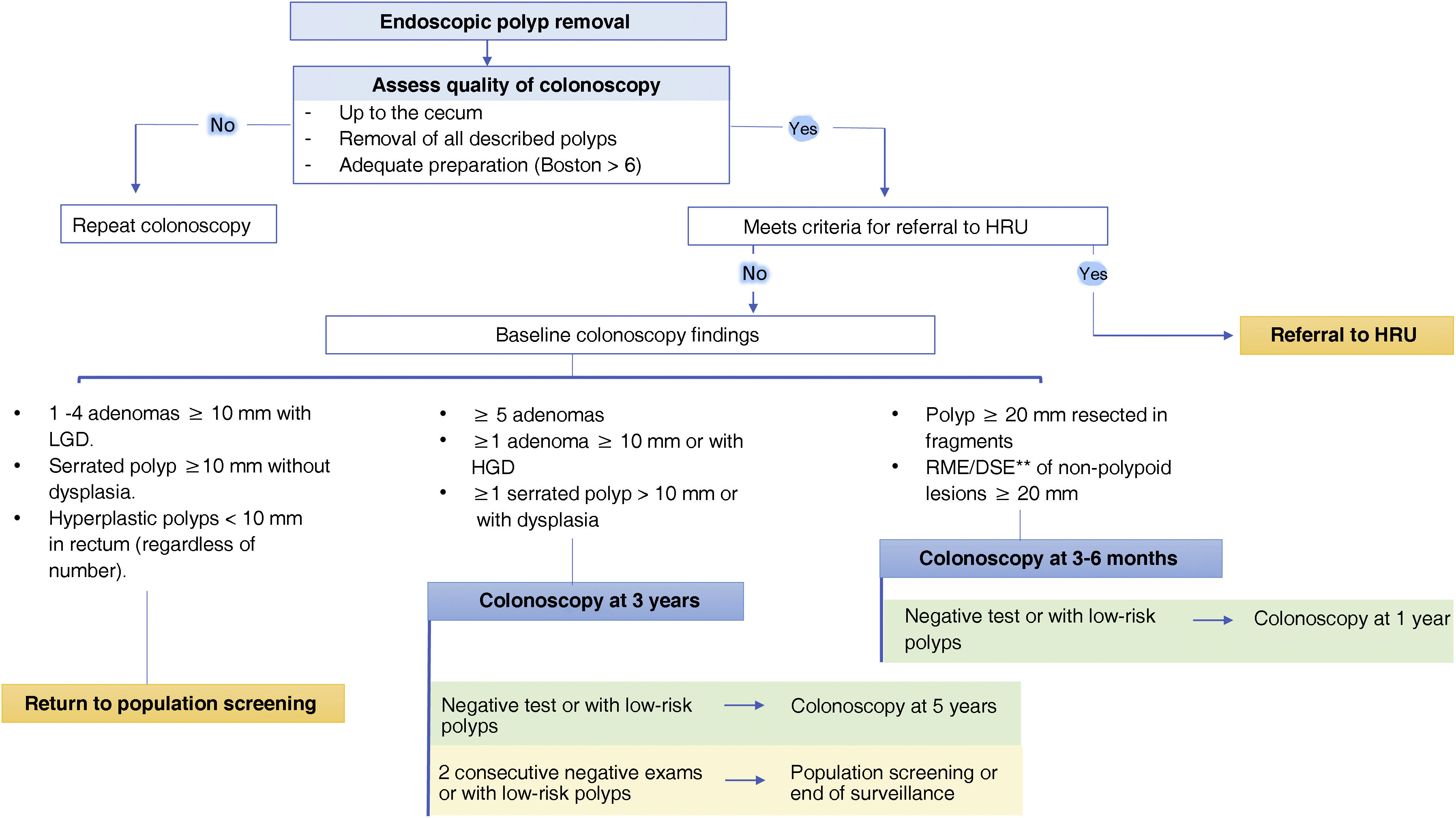 Surveillance recommendations after endoscopic resection of colorectal ...