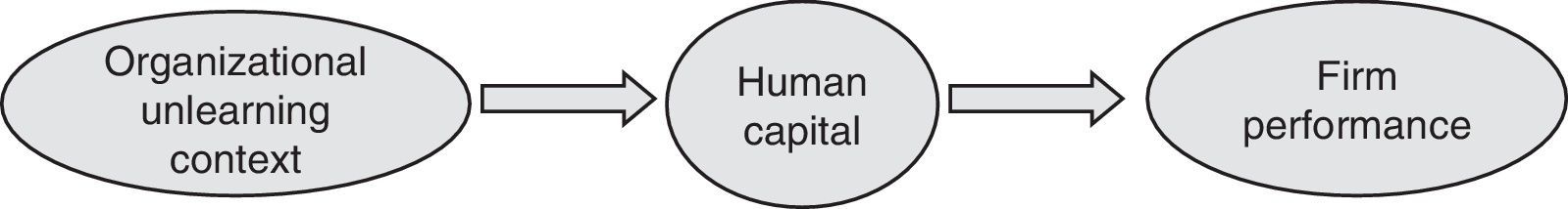 Linking an unlearning context with firm performance through human ...