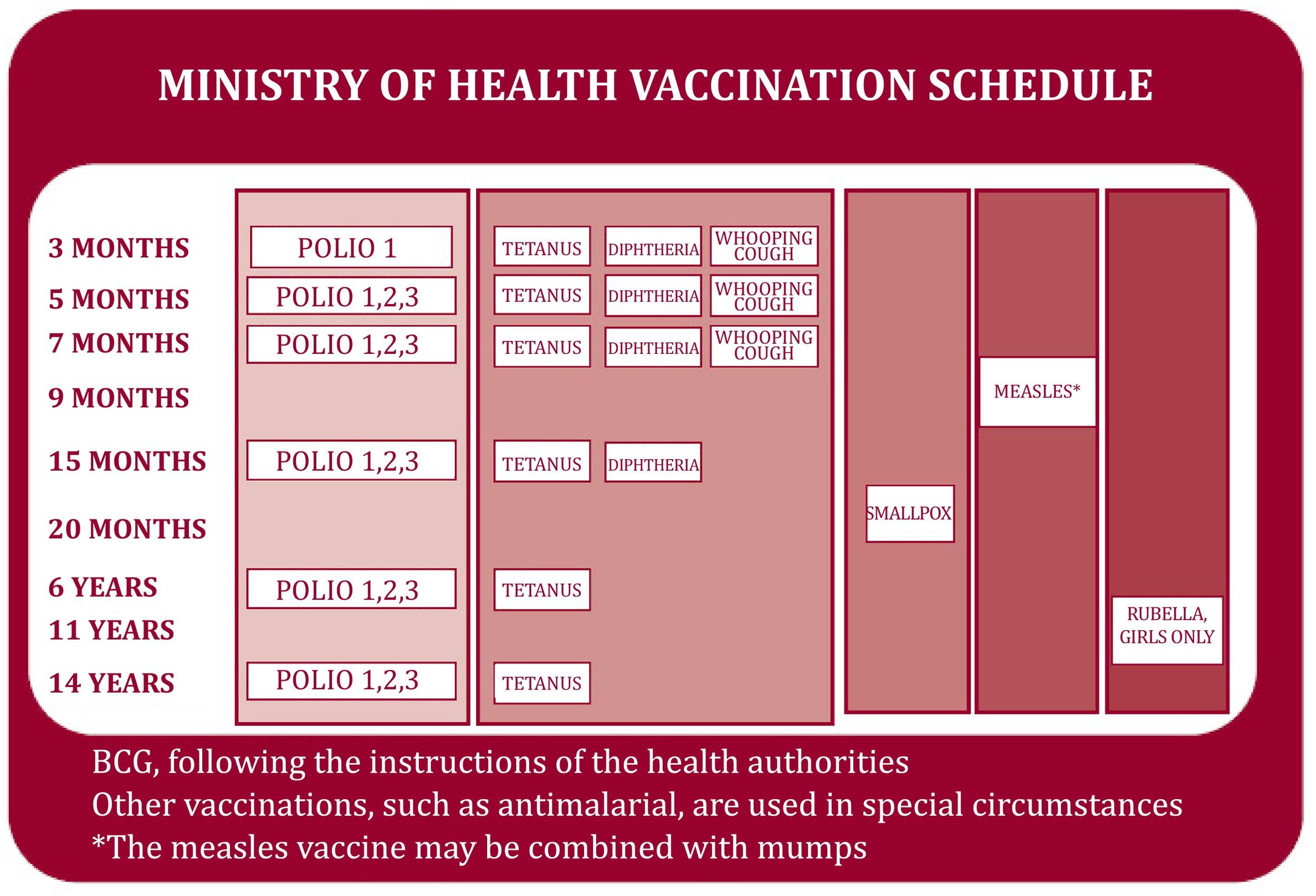 Evolution of vaccination schedules in Spain: 50 years after the first ...