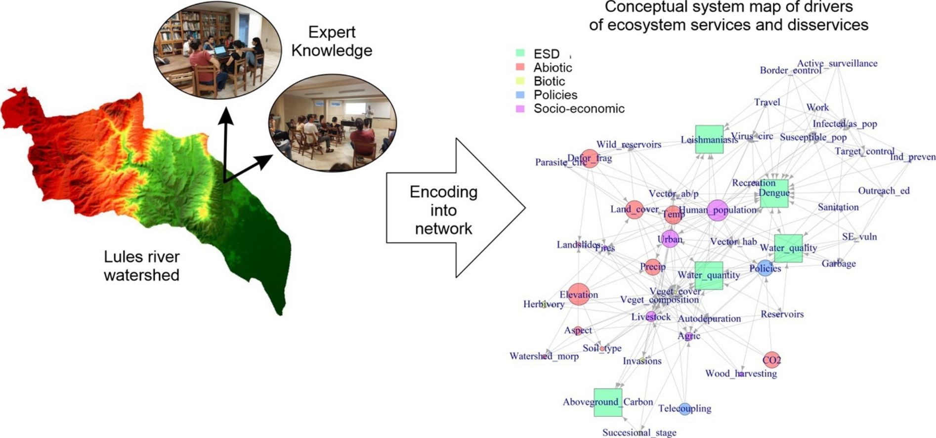 Conceptual system maps to guide research and management of multiple ...